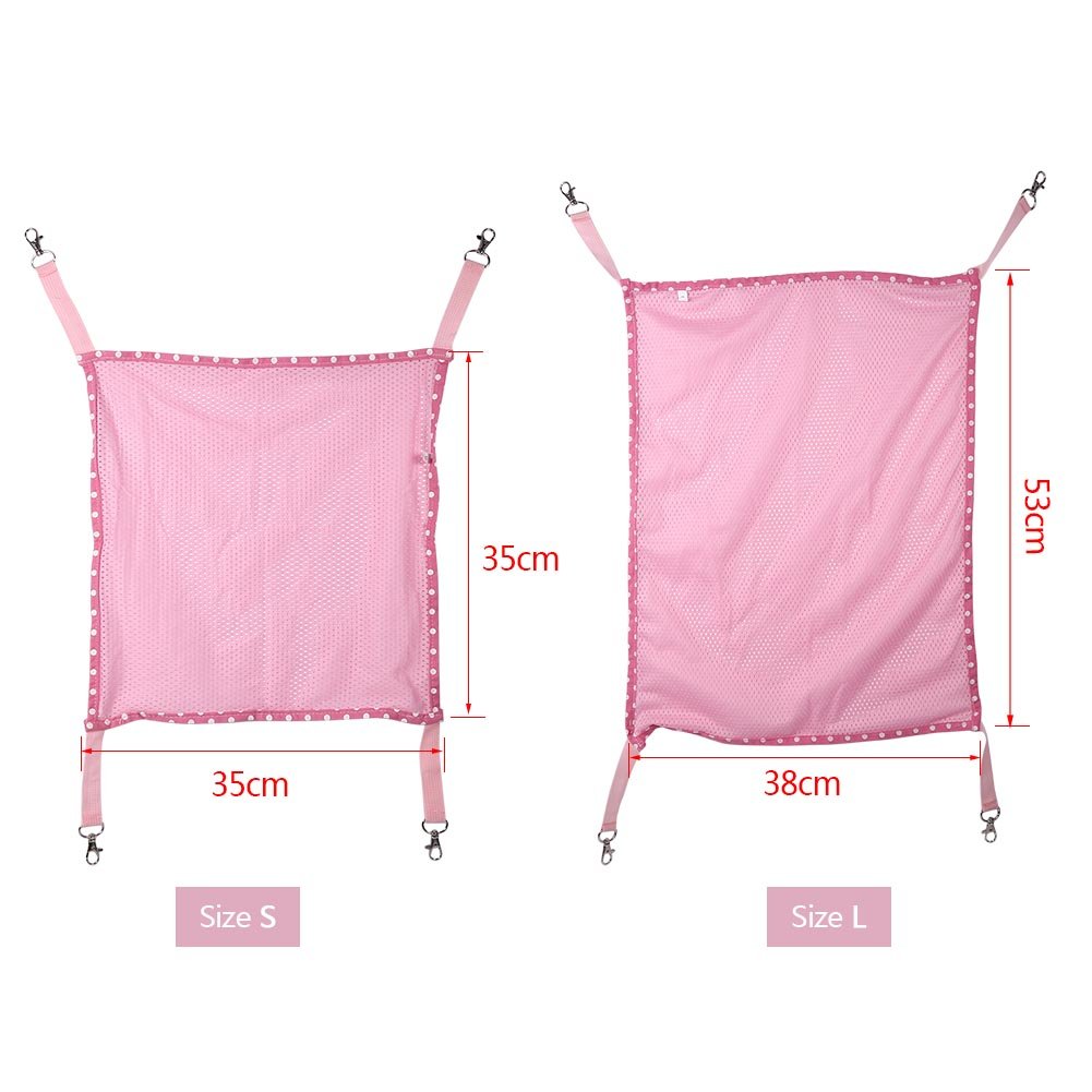 Yosoo Cat Cage Hammock, Comfortable Pet Hanging Bed Breathable Mesh, for Cute Small Pet Cat Dog Animals Sleep Pad (S, Blue)
