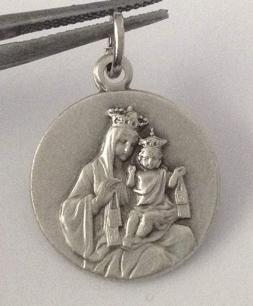 CARMEL SCAPULAR MEDAL (OUR LADY OF MOUNT CARMEL - VIRGIN OF CARMEL) - 100% MADE IN ITALY (Round Shape)