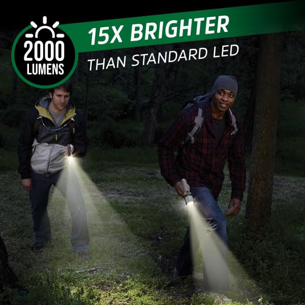 Energizer 1000 Lumen Rechargeable LED Flashlight Bundle with 2000 Lumen Rechargeable LED Flashlight, 2 Pack
