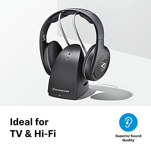 Sennheiser RS 135 On-Ear Wireless RF Headphones with Charging Cradle