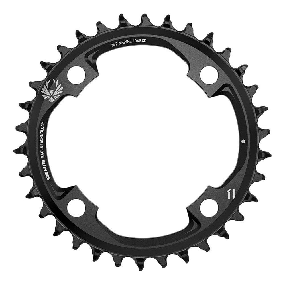 SRAM X-Sync 2 Eagle 11 or 12-Speed Chainring 34T 104mm BCD Black