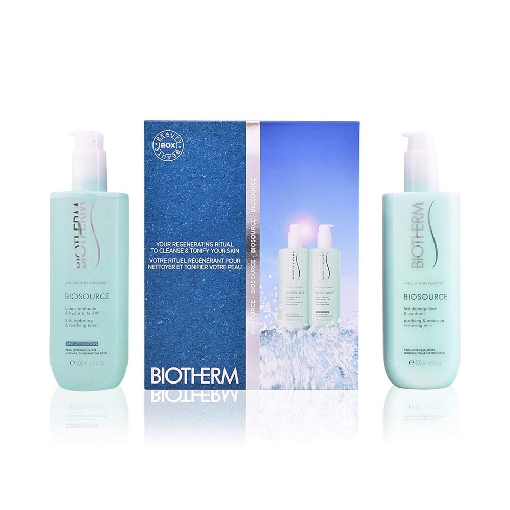 Biotherm Gifts & Sets Biosource Purifying & Make-Up Removing Milk 400ml & 24h Hydrating & Tonifying Toner 400ml 400ml