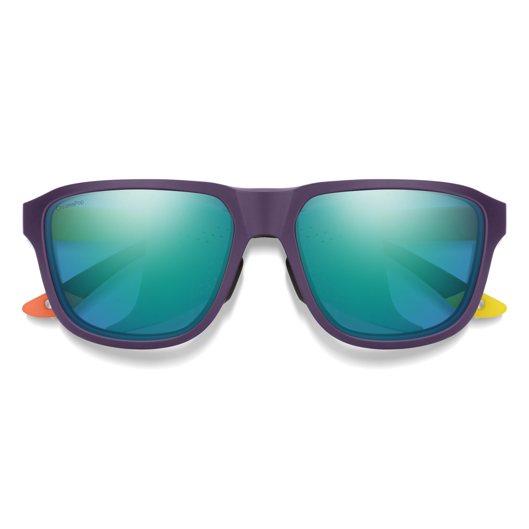 SMITH Embark Sunglasses – Performance Sports Sunglasses with Removable Side Shields for Skiing & More – For Men & Women – Matte Purple/Cinder/Hi Viz + Opal ChromaPop Polarized Mirror Lens