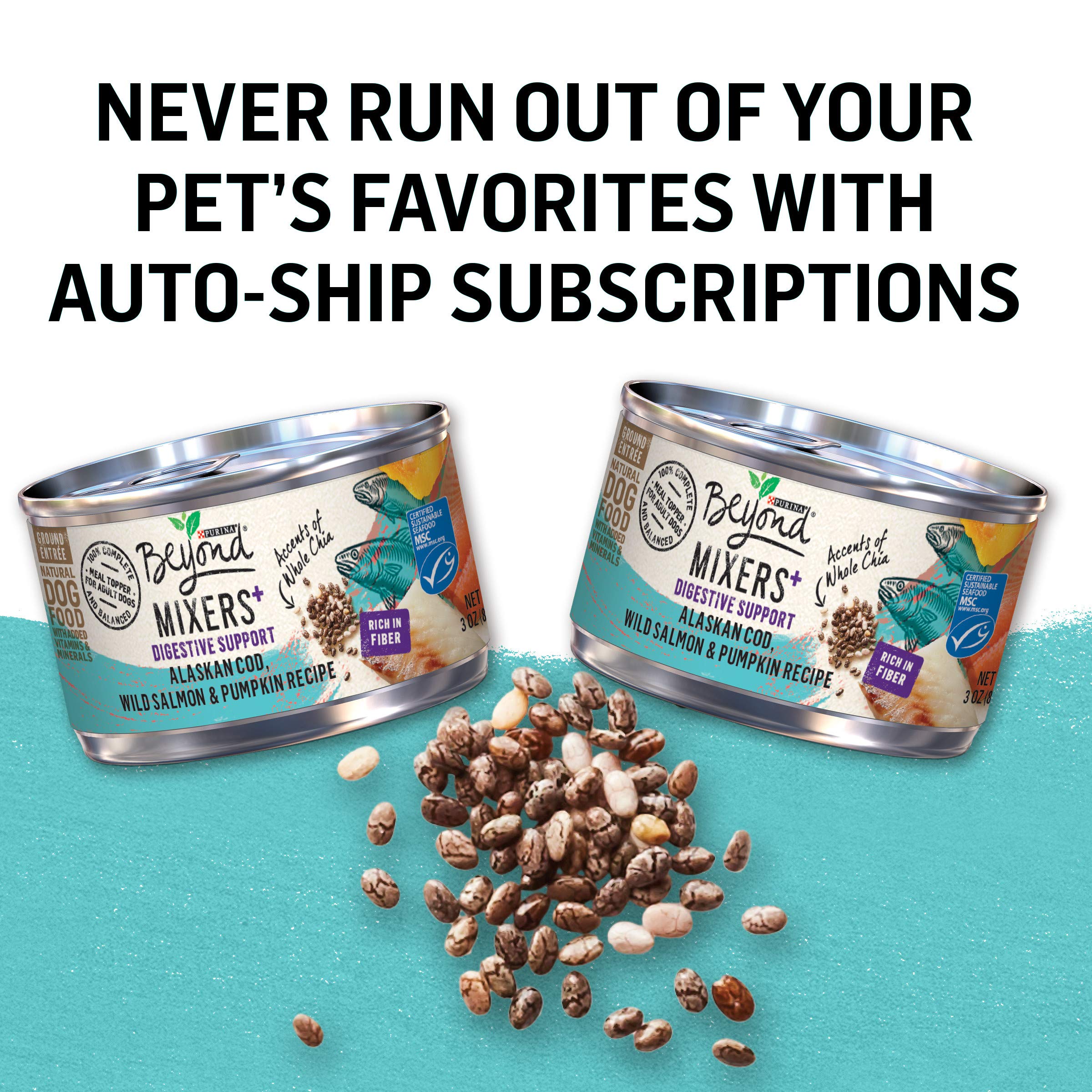 Beyond Purina Natural Wet Dog Food Complement Variety Pack, Mixers+ Immune Support Chicken & Turkey Recipes - (3 Packs of 6) 3 oz. Cans