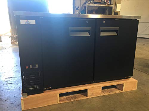 cooler depot Beer Keg Dispenser Kegerator 48" Commercial Refrigerator double Tap Black, Two Half Keg One Tower