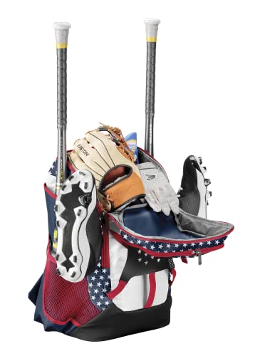 Easton | Walk-Off NX Backpack Bag Series | Adult | Team Logo Embroidery Panel | Stars & Stripes