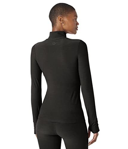 Beyond Yoga Spacedye Captivating Turtleneck Pullover for Women - Long Sleeves with Thumbholes, Warm and Cozy Pullover Darkest Night SM One Size