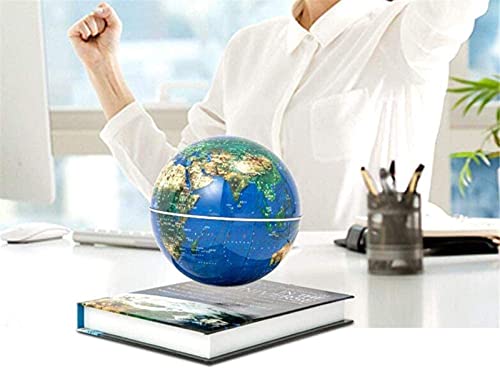 Floating Globe with Book Base Magnetic Levitation Floating Earth Globe World Map for Home Office Desk Decoration Ornament,D World Globe (A) (A)