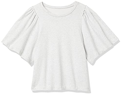 Cable Stitch Women's Flutter-Sleeve French Terry Top Light Heather Grey X-Small
