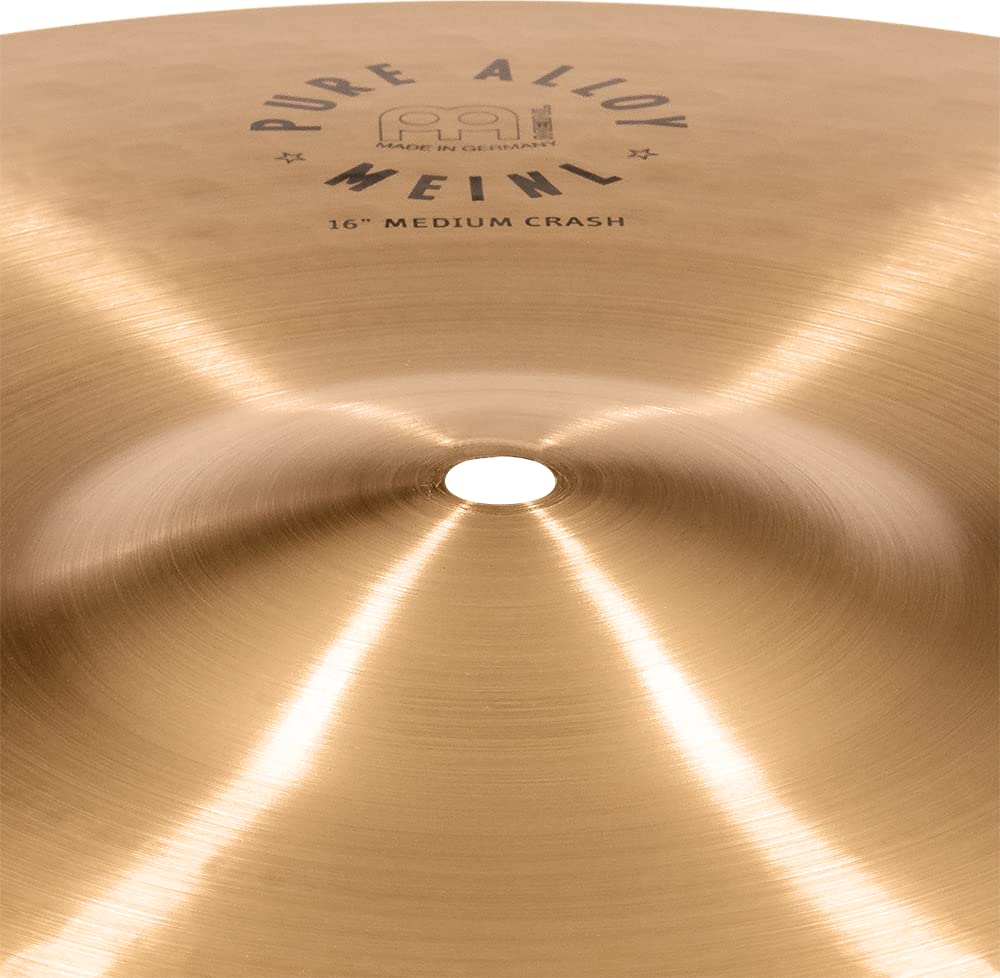 Meinl 16" Medium Crash Cymbal - Pure Alloy Traditional - Made in Germany, 2-YEAR WARRANTY (PA16MC)