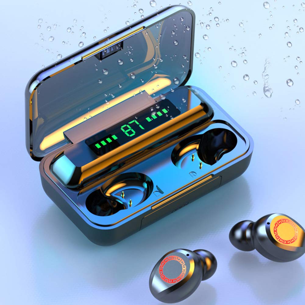 Bluetooth5.0 Earbuds, Upgrade Dust Plug Wireless Bluetooth Earbuds, Wireless InEar Earphones, Gaming Fitness for Music Hearing(S12 Black)