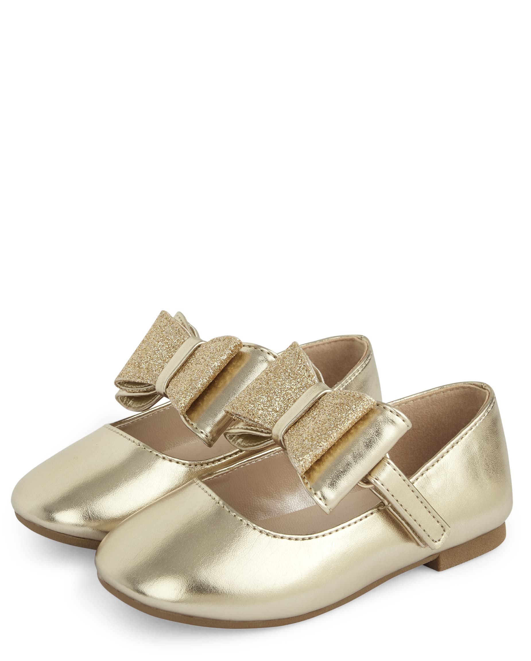 Gymboree, and Toddler Girls Dressy Ballet Flat,Gold,1