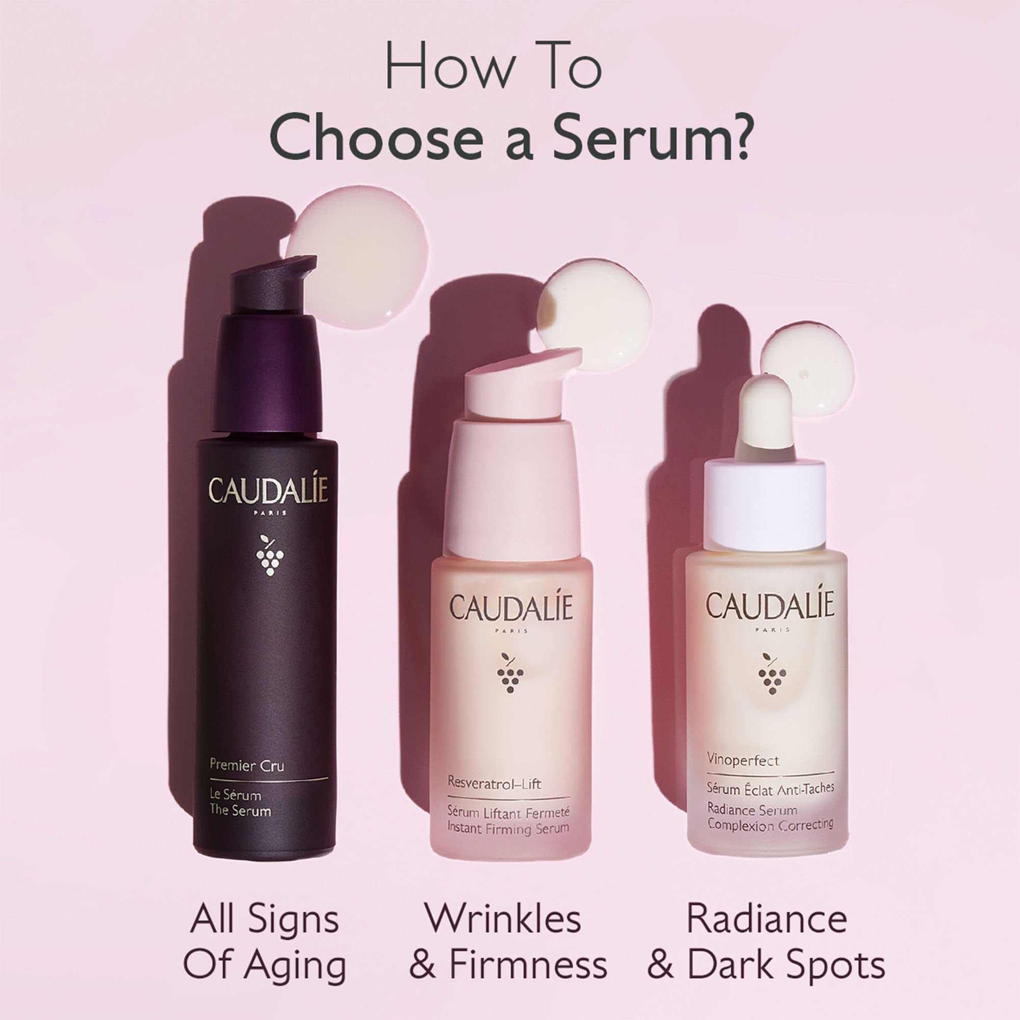 Caudalie Premier Cru Anti-Aging Face Serum with Hyaluronic acid, for Instantly Tightened and Hydrated skin (Serum)