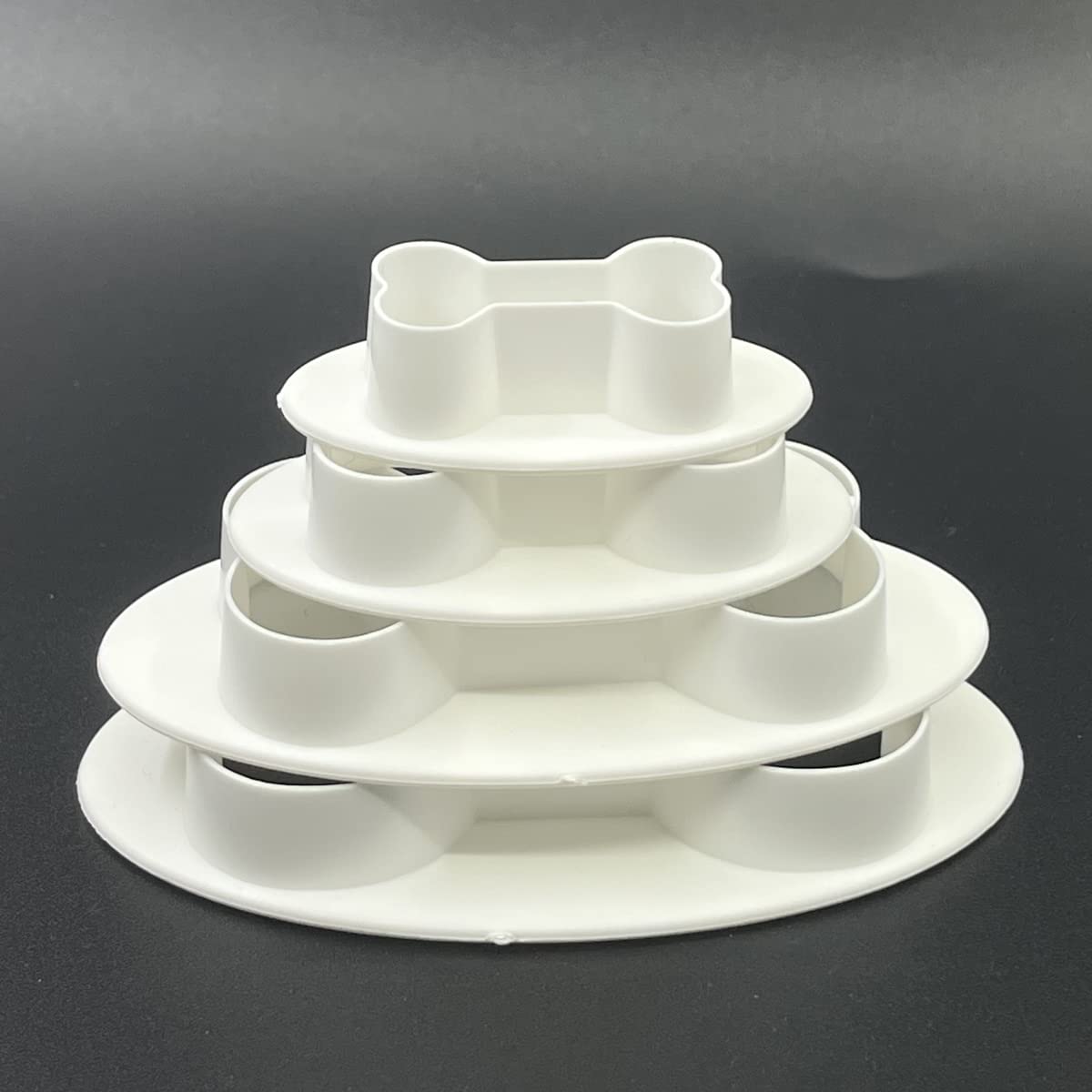 Dog Bone Cookie Cutters, Bone Shape Cookie Cutters 4 Pcs/Set, Dog Treats Cookie Cutter, Homemade Dog Biscuit Treats Cutters Plastic Different Sizes Mini Small Medium Big