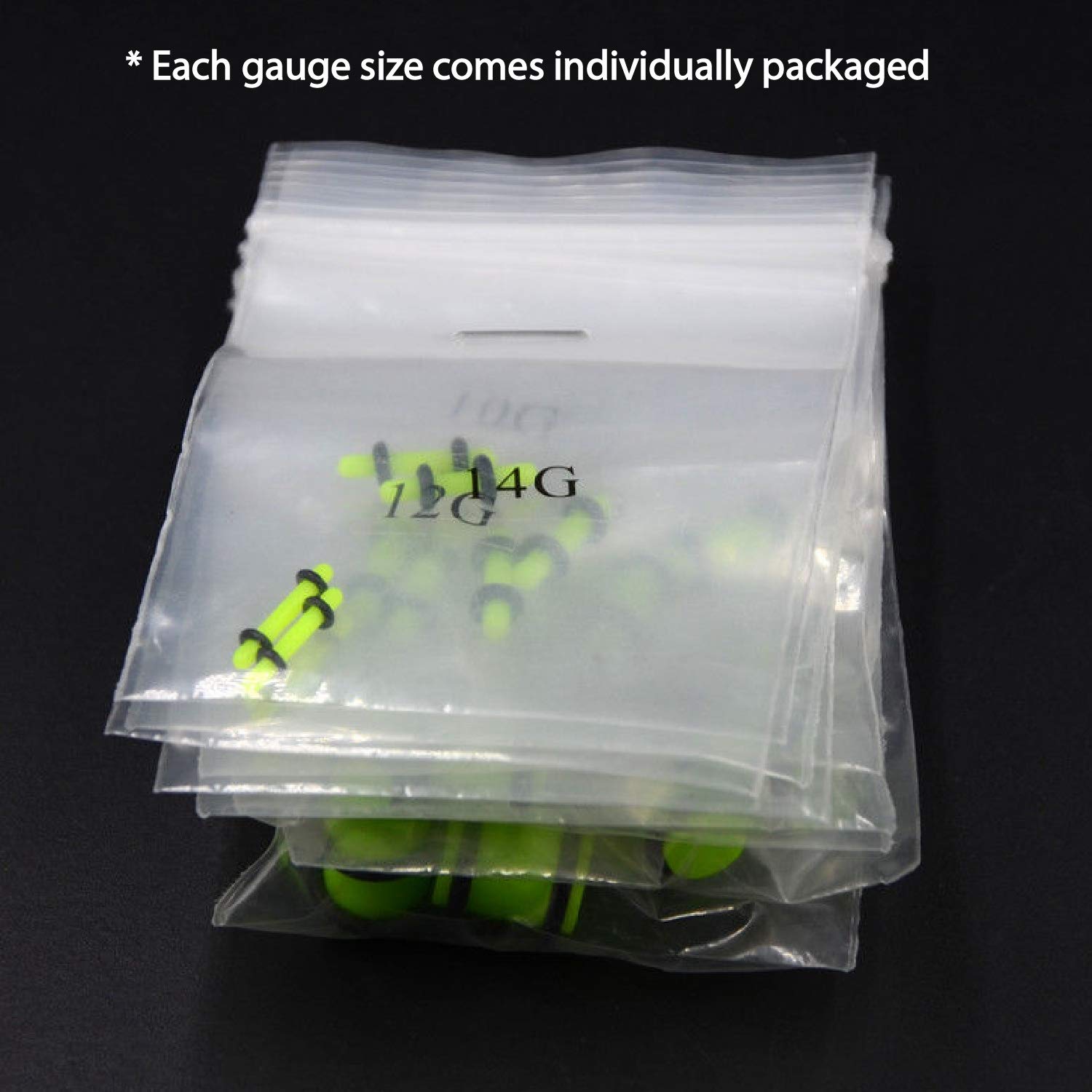 BodyJ4You 18PC Plug Kit Ear Stretching Gauges 14G-00G Brown Acrylic Expander Jewelry Set