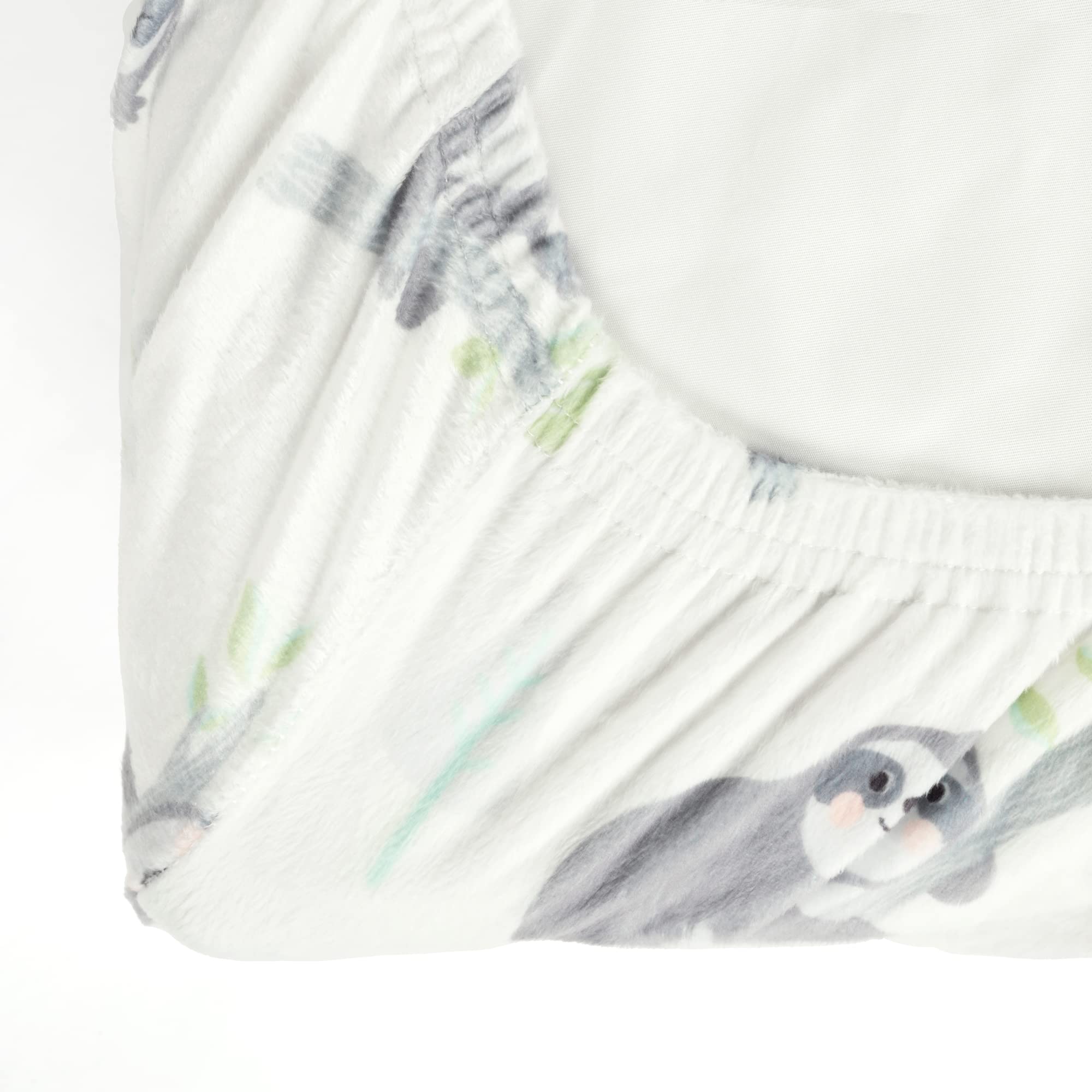Lush Decor Hygge Sloth Soft & Plush Changing Pad Cover, 32" x 16" x 5", Gray