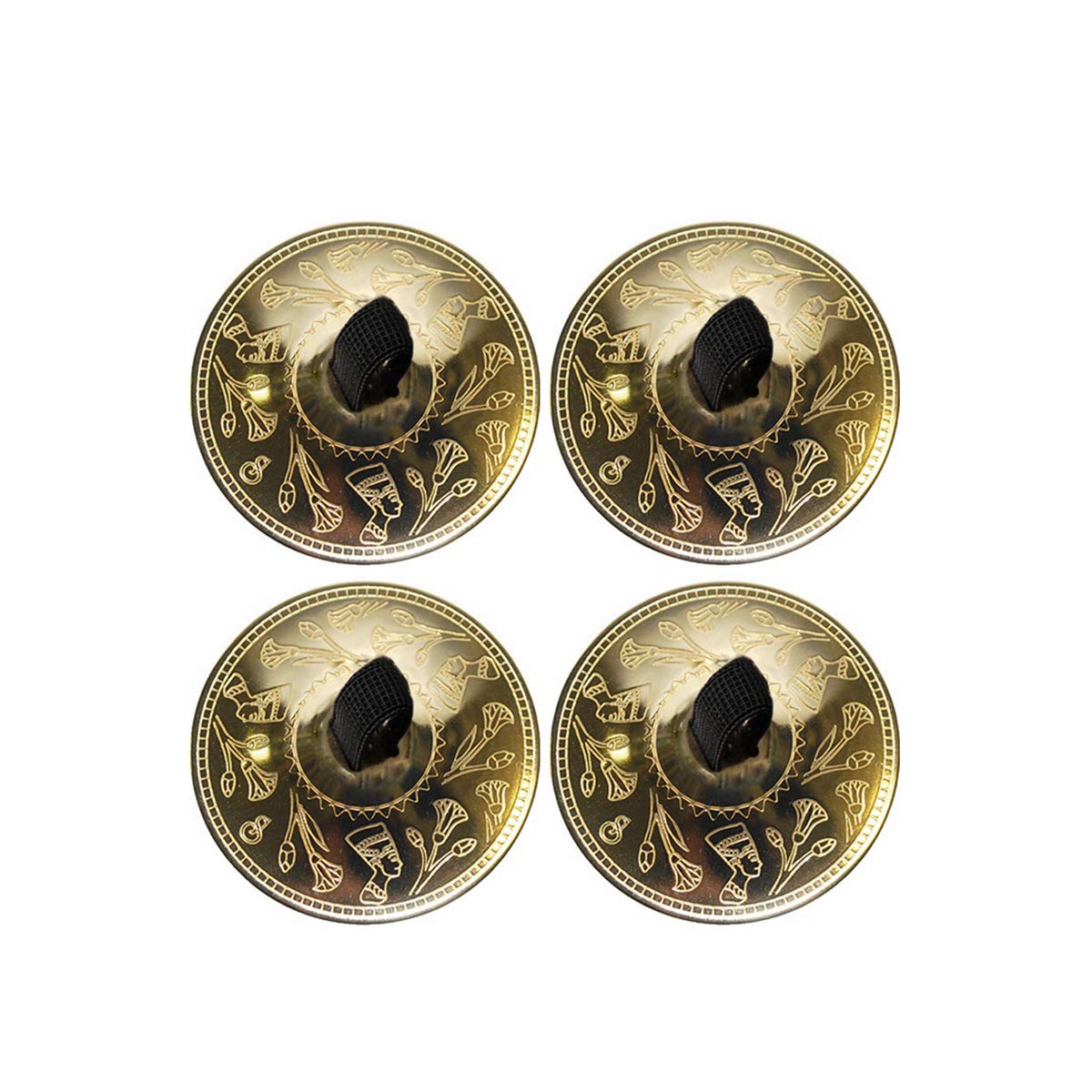 Belly Dance Tribal Fusion Finger Cymbals Set of 4 Brass Zills ATS