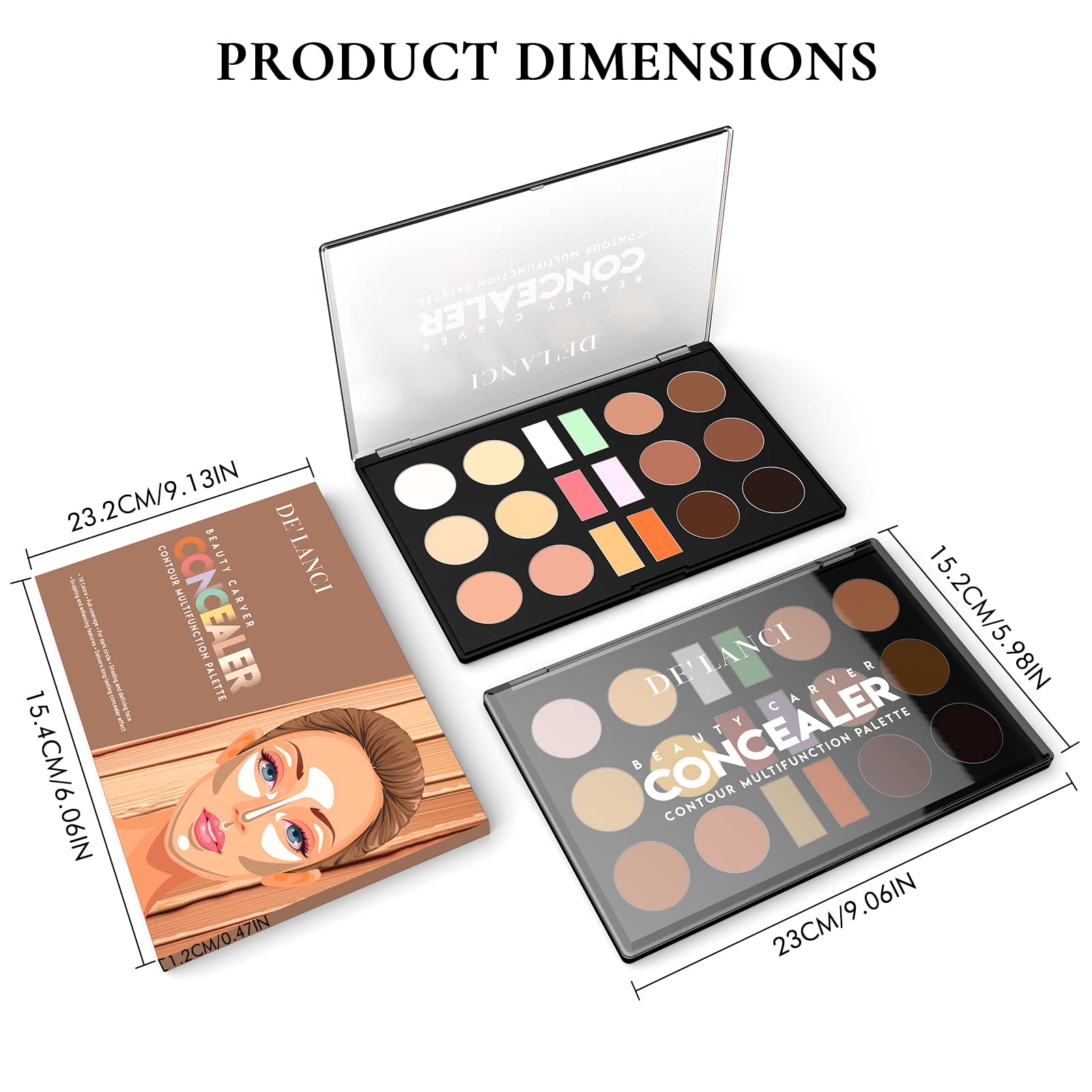 Contour Concealer Cream Makeup Palette Kit, Face Contour Cream Foundation,Full Coverage Concealer Palette, Facial Camouflage Contour Pallet with True Complexion High Pigmented Waterproof