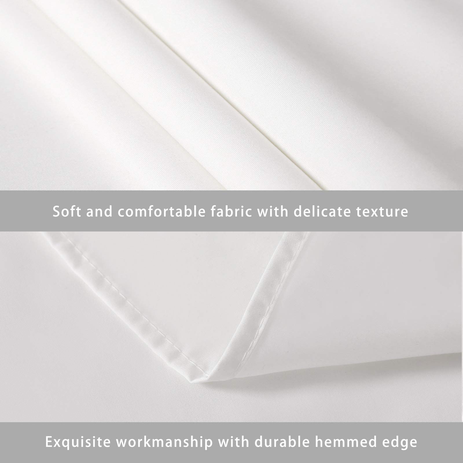 SoarDream Wedding Tablecloth Rectangle 60x84 Inch White Fabric Table Cloth Water Resistant Table Cover for Baby Shower Banquet Parties Decoration