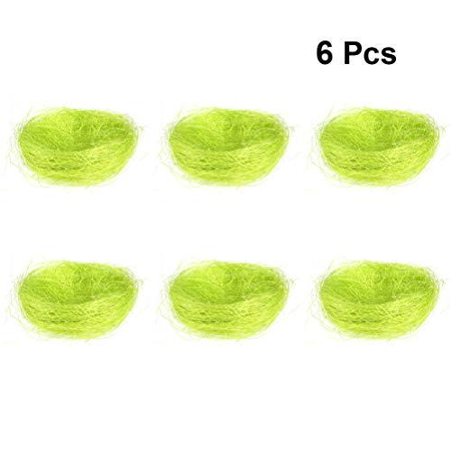 SOIMISS 6pcs Easter Party Supplies Nests Easter Table Decorations Simulation Birds Nest Natural Ornaments Decorative Easter Nest Garden Artificial Nest Moss Bird Nest The Bird's Nest Chick
