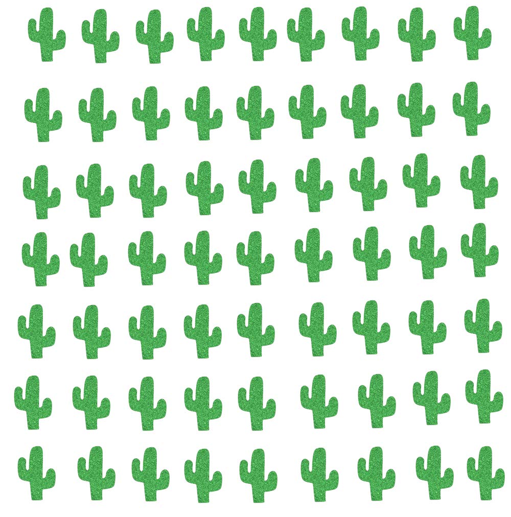 Glitter Green Cacti Confetti Decoration for Fiesta Engagement,Wedding, Bridal Shower, Bachelorette Party Decorations,100Pcs/pack (Green Cacti)