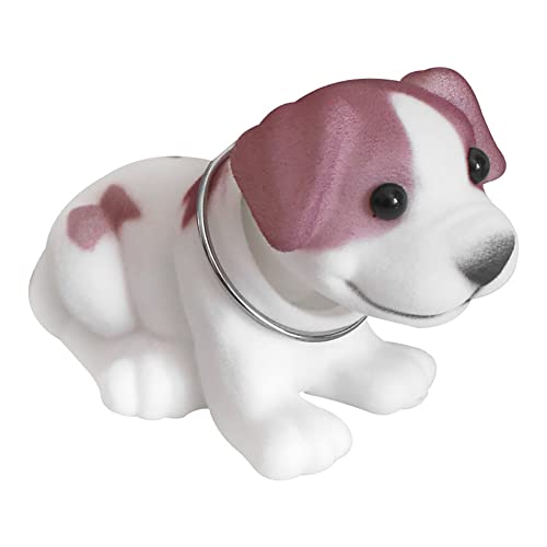 Car Dashboard Head Dog,MoreChioce Resin Bobblehead Puppy Ornament Miniature Dog Figurines Car Dashboard Decoration Shaking Head Dolls Auto Interior Accessory,Purple