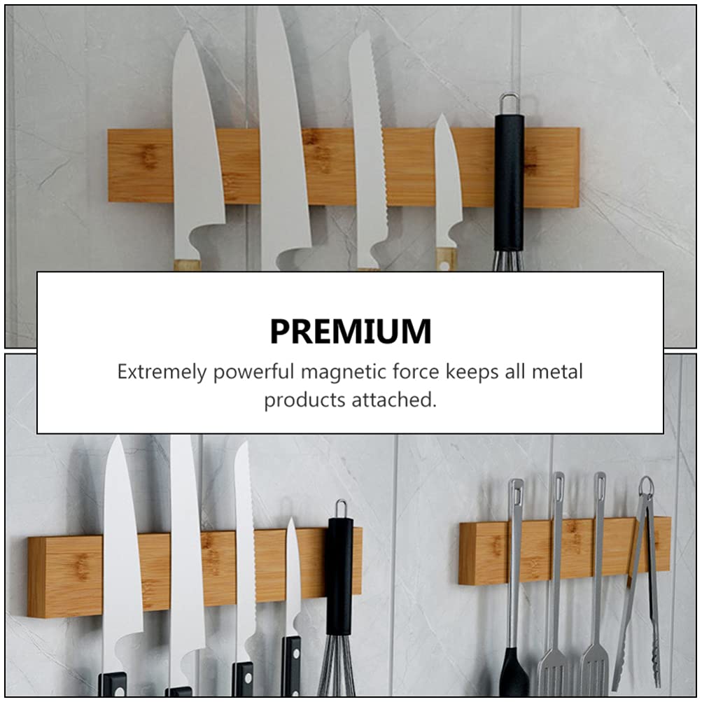 DOITOOL 1Pc Magnet Tool Holder metal strip wall bar Magnetic Tool Rest magnetic holder for fridge no drilling holder woden organizer magnet Bamboo refrigerator
