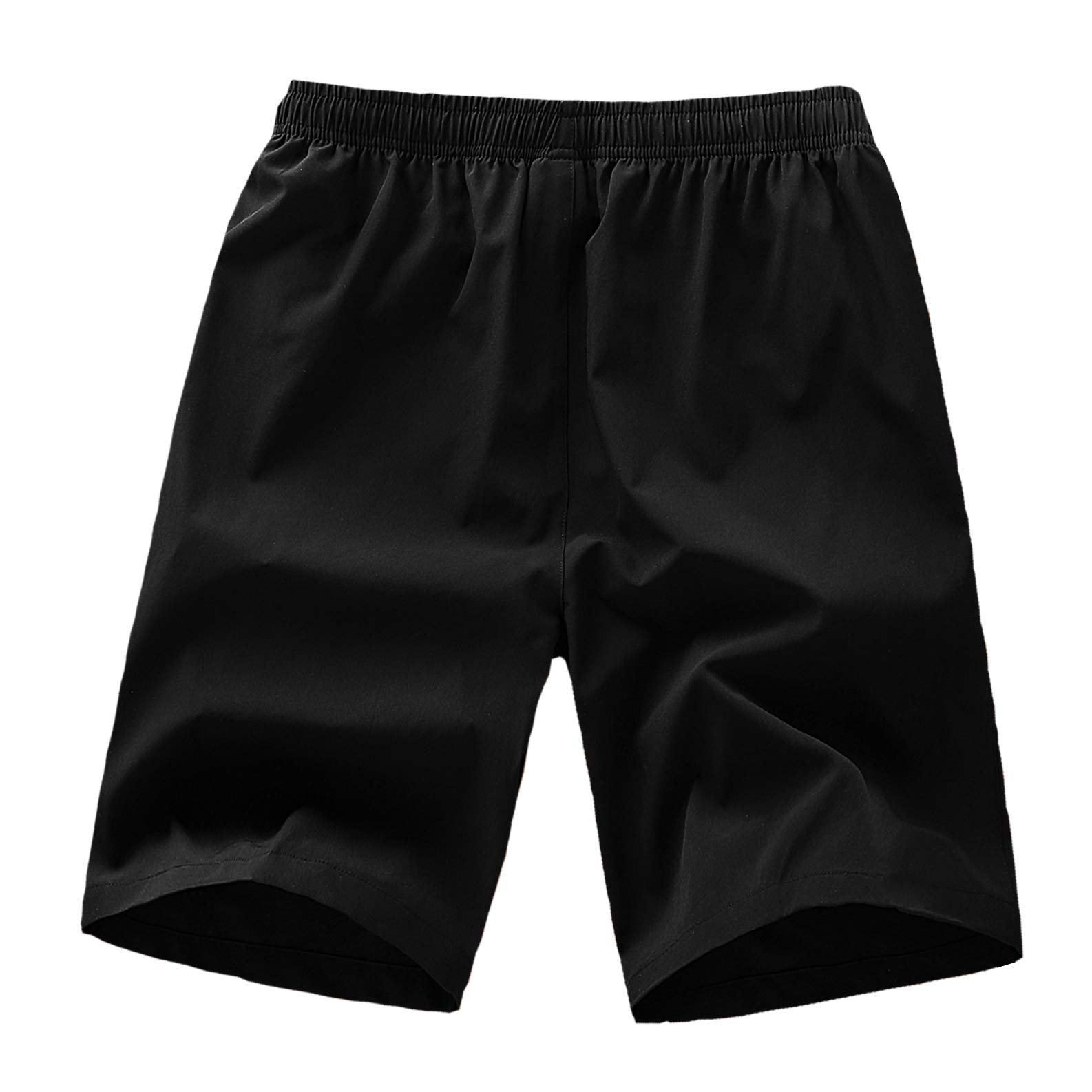 Bmuy Women’s Loose-fit Quick Dry Lightweight Workout Training Sports Shorts Zipper Pocket Black L