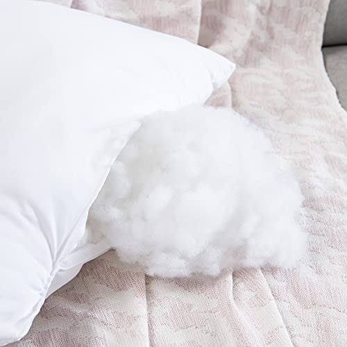 EMEMA 1 Piece Outdoor Pillow Inserts Waterproof Throw Pillow Premium Fluffy Decorative Cushion Square Inner Soft for Patio Furniture Garden Sleeping Bed Couch Sofa Bedroom 18x18 Inch 45x45 cm