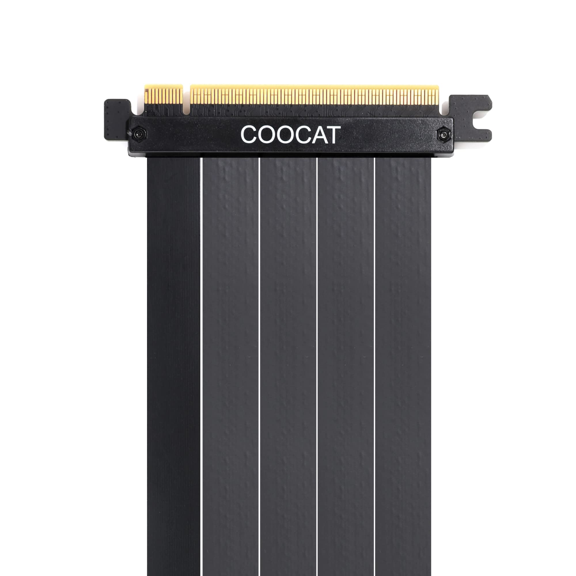 COOCAT PCIe 4.0 Riser Cable, x16 PCI Express 4.0 Riser Extender, Flexible High Speed GUP Riser Adapter for Graphics Card Vertical Mount ([ PCIE 4.0 ] [ 20cm & 90° ], Black)