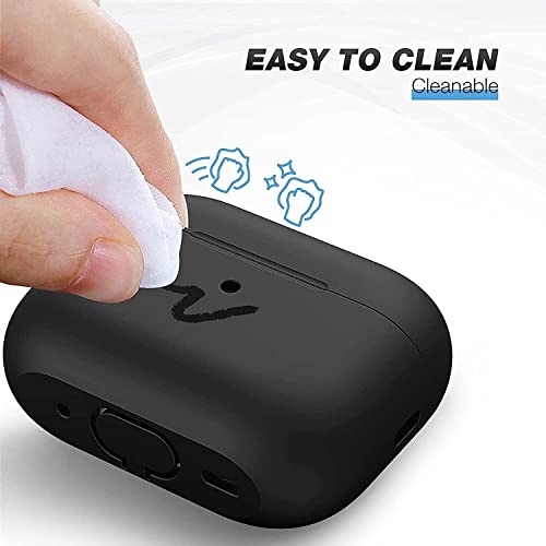 DOMDAI Airpods Pro 2 (2nd Generation) Silicone Case Cover 2022. Soft Silicone Skin Cover Shock-Absorbing Protective Case with Keychain for Airpods Pro 2 Case [ Front LED Visible ] (Purple)