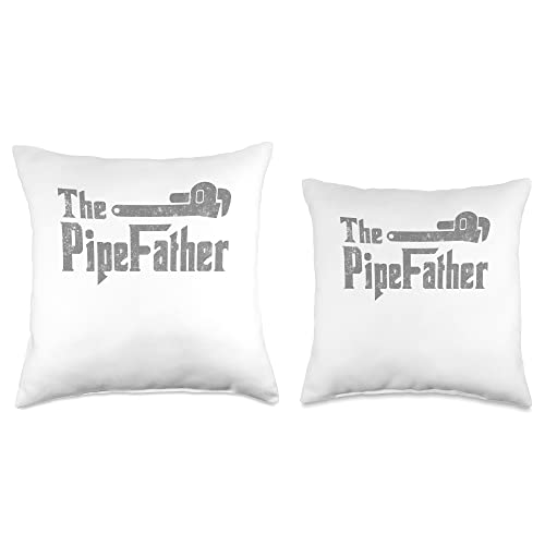 THE PIPE FATHER, ANYONE WORKING WITH PIPES THE Pipe Father, Every Plumber Needs This Shirt Throw Pillow, 18x18, Multicolor