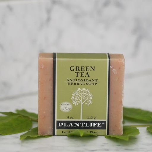 Plantlife Green Tea Bar Soap - Moisturizing and Soothing Soap for Your Skin - Hand Crafted Using Plant-Based Ingredients - Made in California 4oz Bar