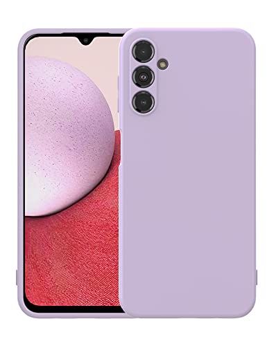Foluu Silicone Case for Samsung Galaxy A14 5G, Liquid Gel Rubber Bumper Case with Soft Microfiber Lining Cushion Slim Hard Shell Shockproof Protective Cover for Galaxy A14 5G 2023 (Purple)