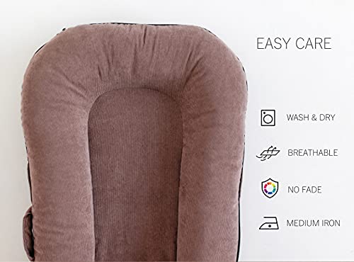 Lounger Cover by Sofia Amber – Cover ONLY for DockAToT and Sleepyhead Deluxe + Docks - Baby nest Sleep Pod Replacement Extra Cover - Cocoa