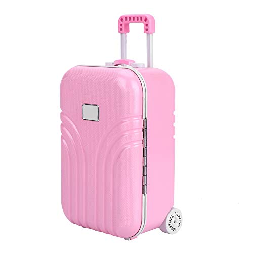 Hztyyier Doll Suitcase, Doll Travel Play Set, Doll Accessories Travel Suitcase Playset Mini Luggage Box Rolling Suitcase for Doll()