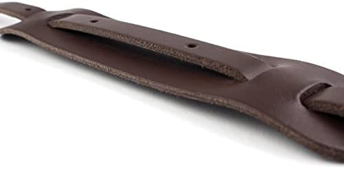 Brown Real Vintage Leather Ukulele Mandolin Strap with Adjustable Length