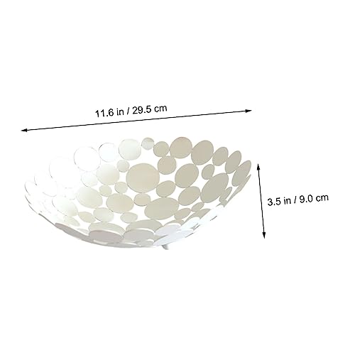 Cabilock wedding decor Decorative Fruit Bowl fruit plate decorative Metal Bowl cupcake stand fruit and vegetable basket black food containers vegetable fruit holder Stainless steel dessert