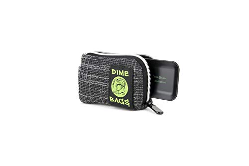 Dime Bags All-in-One Padded Pouch with Accessory Tray and Carbon Filter Pocket (8 Inch, Black)