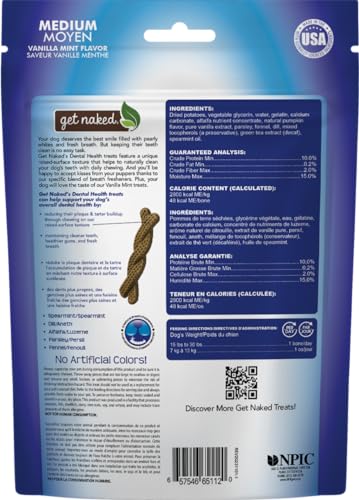 Get Naked Grain-Free Medium Dental Chew Bone 6.6Oz Bag