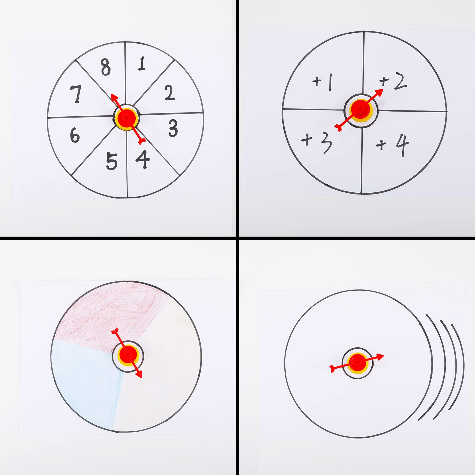 Sotiff 20 Packs Arrow Spinners Game Spinner Board Game Spinners Plastic Arrow Toys for Kids DIY Board Replacement Party Classroom Home School Projects Probability Activities(3 Inch)