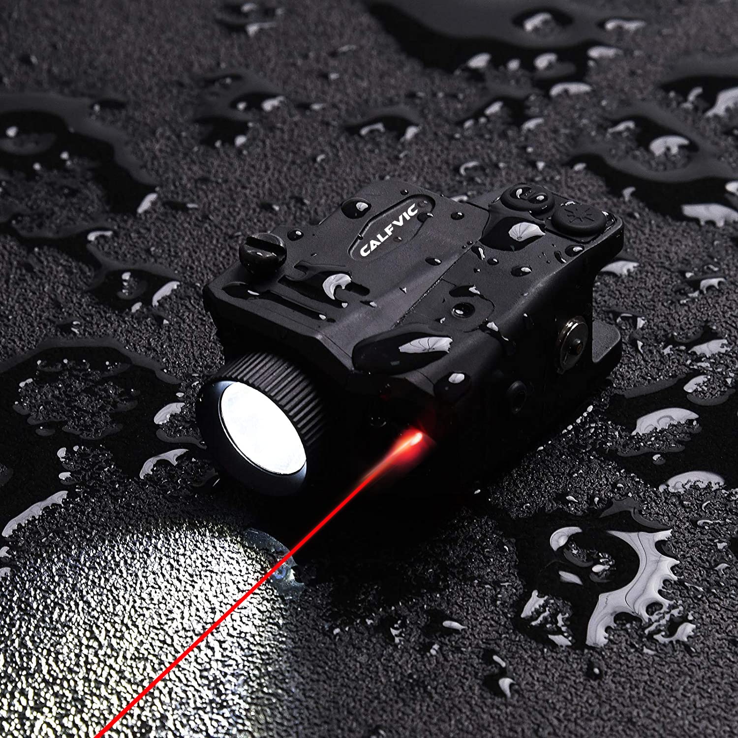 CALFVIC Pistol Light Laser Sight Gun Light Picatinny Weaver Rail with Magnetic Charging Quick Release Strobe Function Tactical 450 Lumens LED Laser Sights for Handguns Pistols Rifles