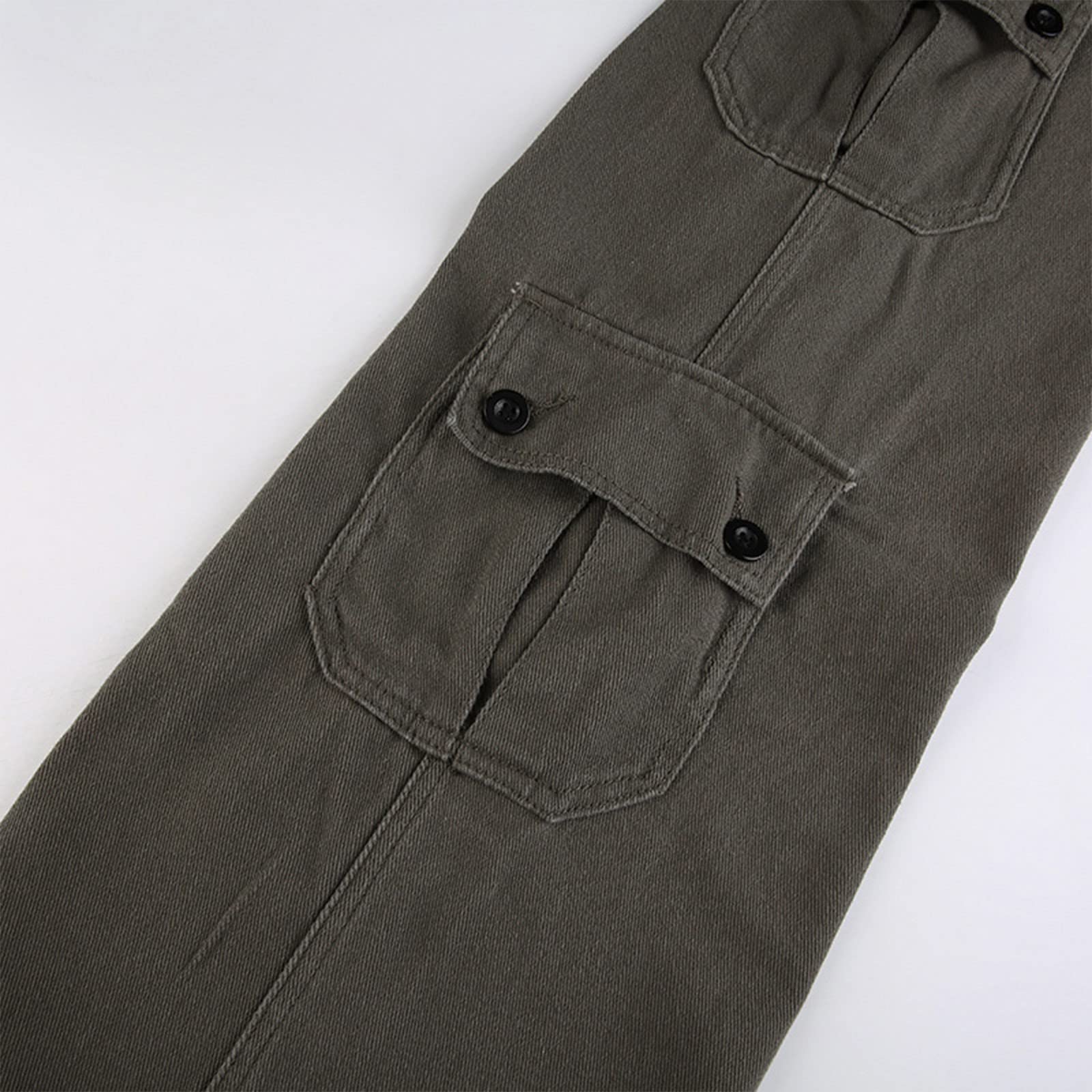 Cargo Pants Women Low Waist Wide Leg Baggy Jogger Harajuku Vintage Y2k Relaxed Casual Work Pants Lounge Pants Gray Medium