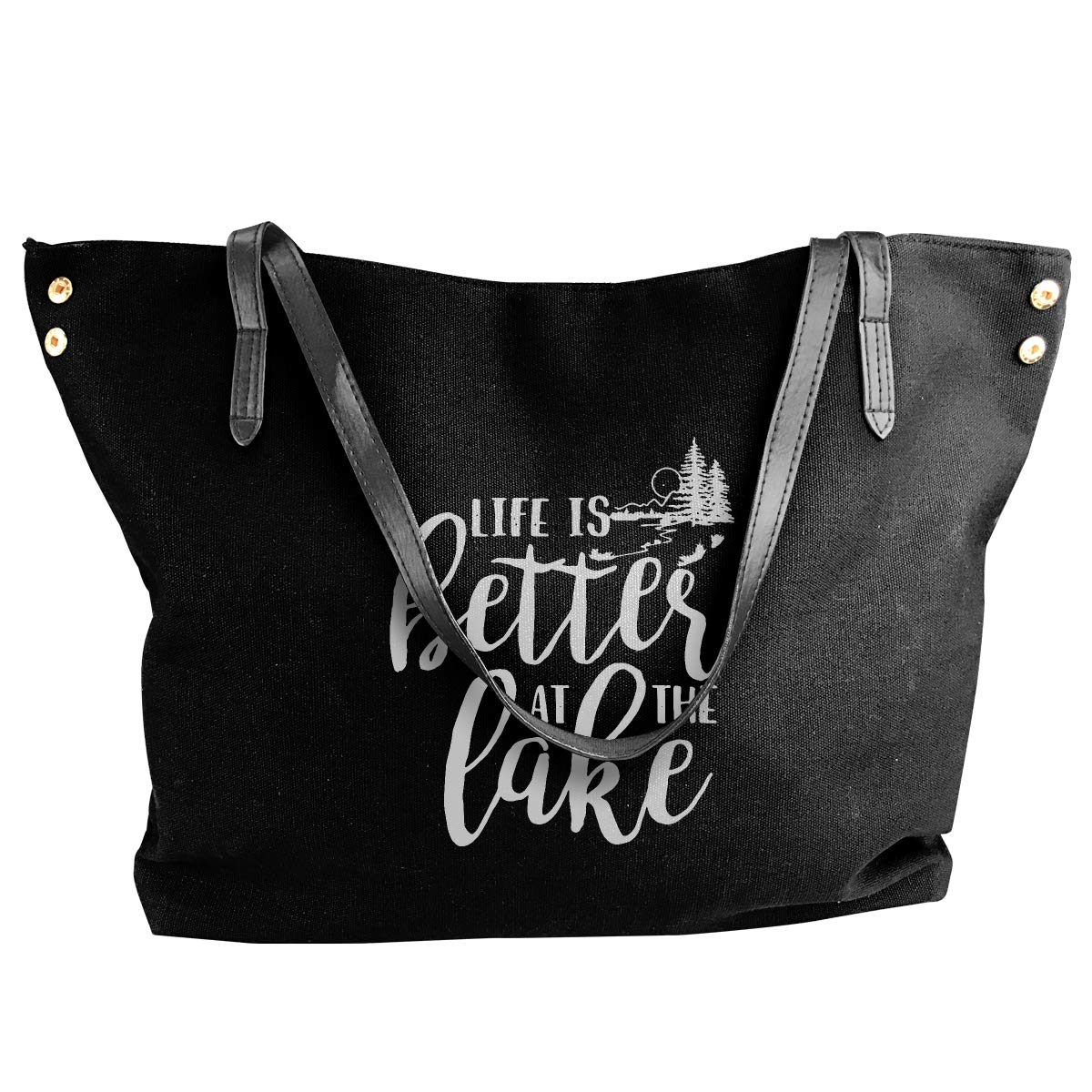 Life Is Better At The Lake Womens Outdoor Funny Style Shoulder Bag Handbag Bags