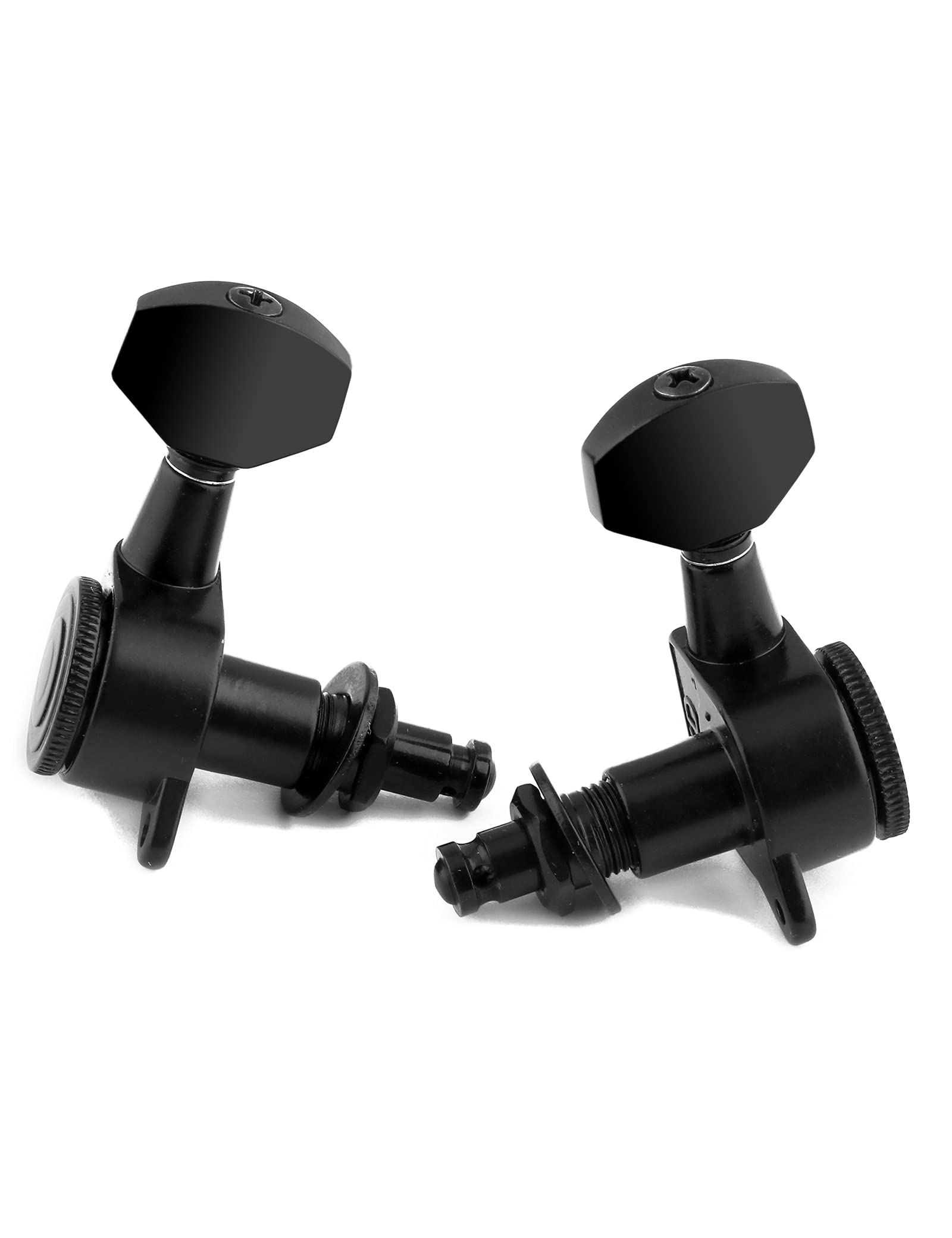 Bogart Locking Guitar String Tuning Pegs Sealed Machine Heads Tuners Tuning Keys 3 Left 3 Right for Electric Guitar or Acoustic Guitar Black., TP 21-BK-3L 3R-1