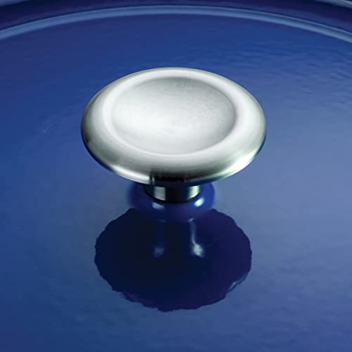 Tramontina Covered Sauce Pan Enameled Cast Iron 2.5-Quart, Gradated Cobalt, 80131/070DS