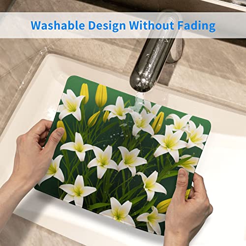 Lily Flower Mouse Pads for Laptop and PC, 10 x 12 inch Mouse Pad for Office and Cute Gaming Pads.