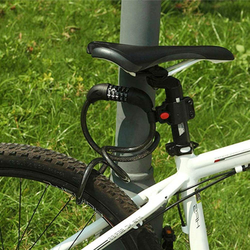 Bicycle Lock Bike Password Lock Anti-Theft Combination Number Code Bicycle Lock Steel Cable Chain Security Safety Lock Bike Cycle Accessories Bike Lock