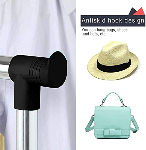 Double Pole Portable Clothing Hanging Garment Rack Laundry Drying Hanger with Wheels (Double Pole) Pole Telescopic Clothes | Fordable Single and Stand for Indoor Outdoor.
