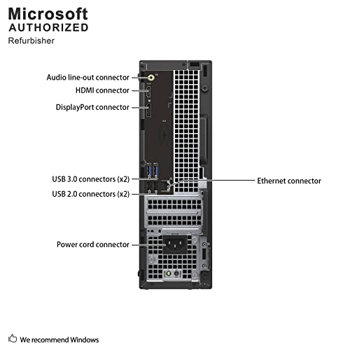 Dell OptiPlex 3040 Small Form Factor PC, Intel Quad Core i5 6500 up to 3.6GHz, 16G DDR3L, 1T, WiFi, BT 4.0, Windows 10 Pro 64-Multi-Language Support English/Spanish/French(Renewed)